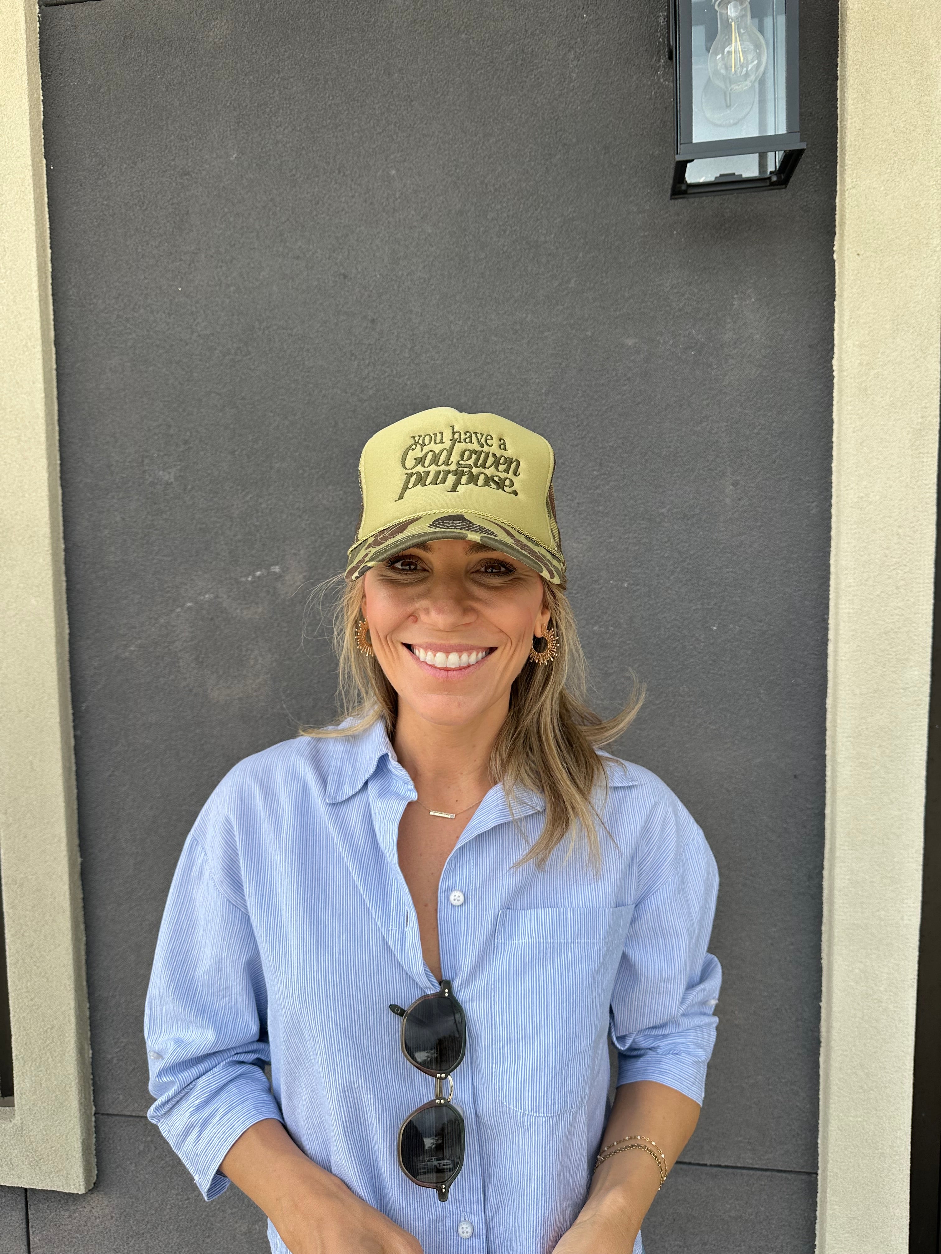 God Given Purpose Camo Embr Cap – Connie's CI Sports